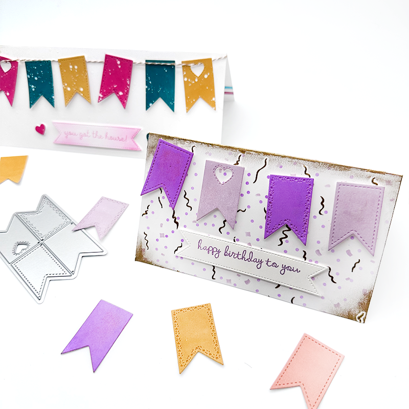 Birthday Banners: Mini Slimline Card – Emily Moore Designs