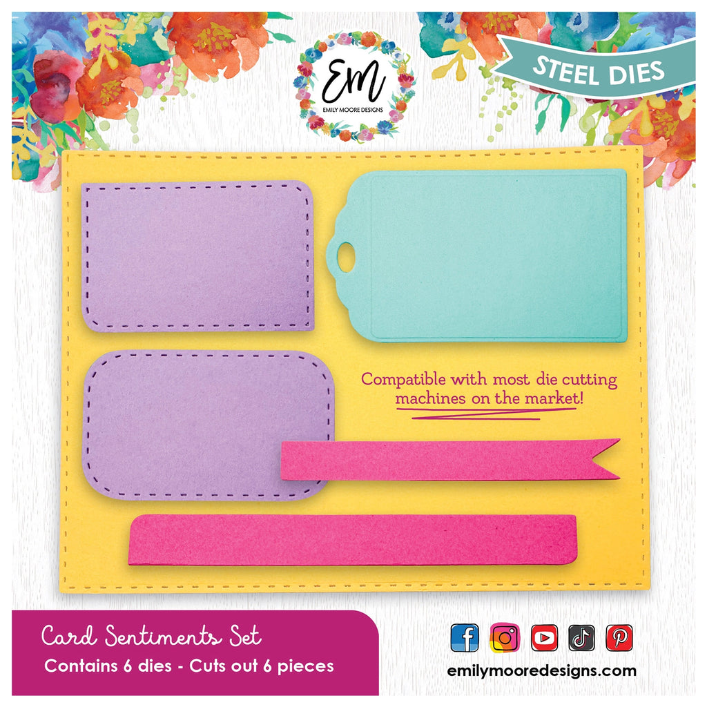 Card Sentiment Die Cuts – Emily Moore Designs