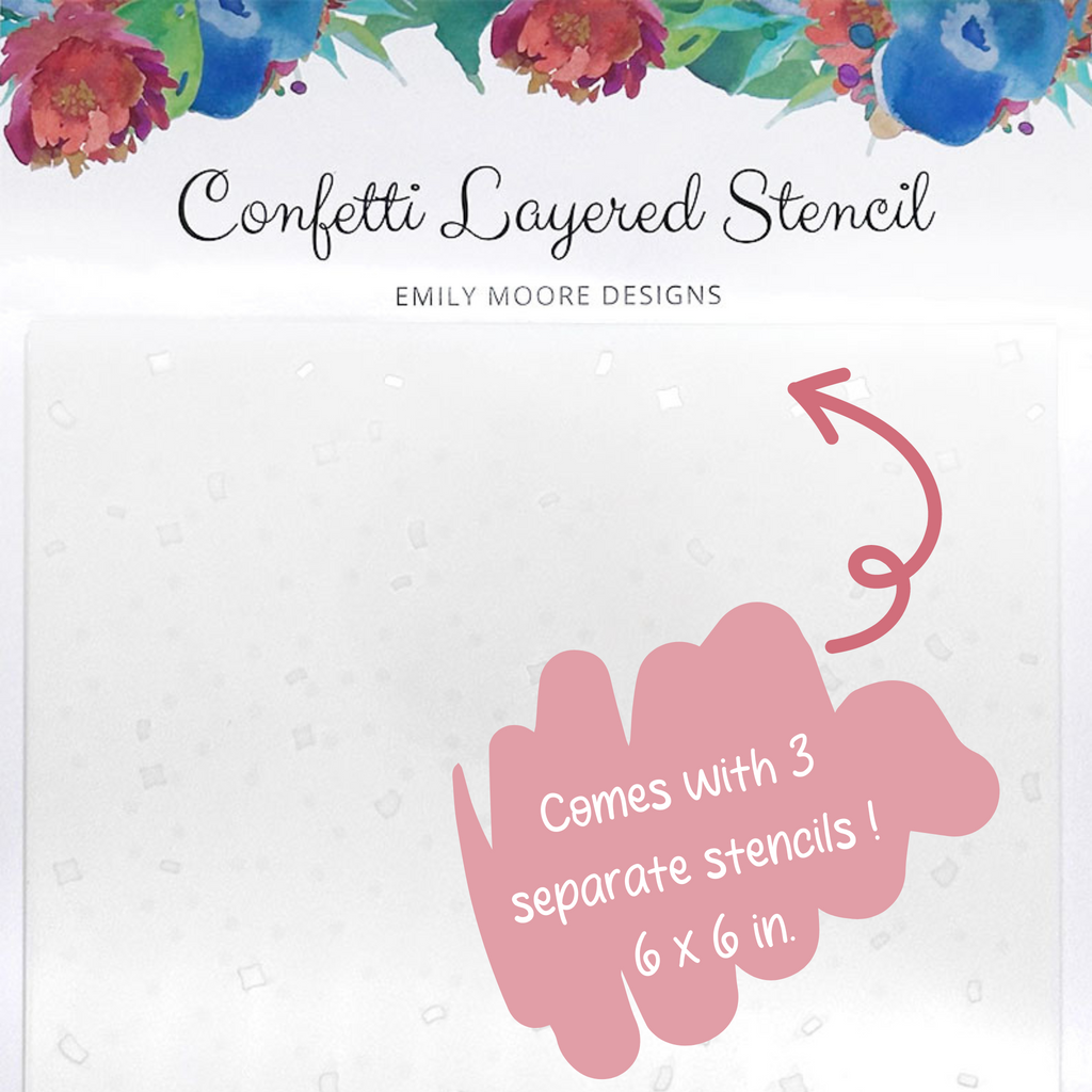 Confetti Layered Stencil - 6x6 – Emily Moore Designs