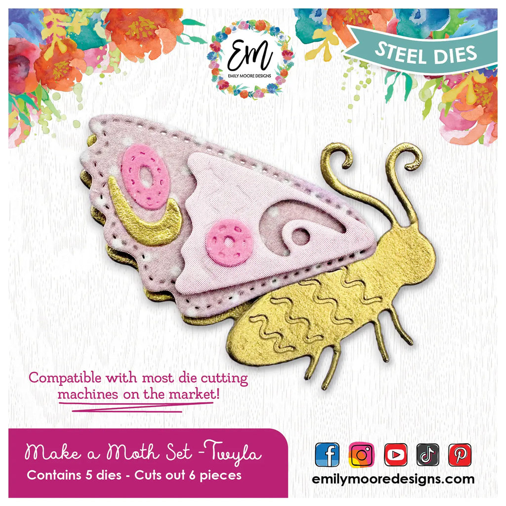 Make a Moth Die Set - Twyla – Emily Moore Designs