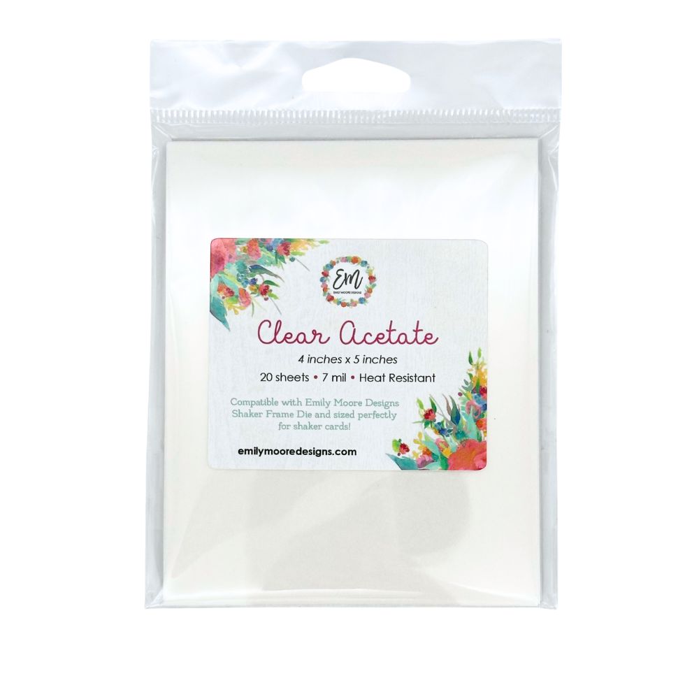 Clear Acetate Sheets 4"x5"- Heat Resistant – Emily Moore Designs