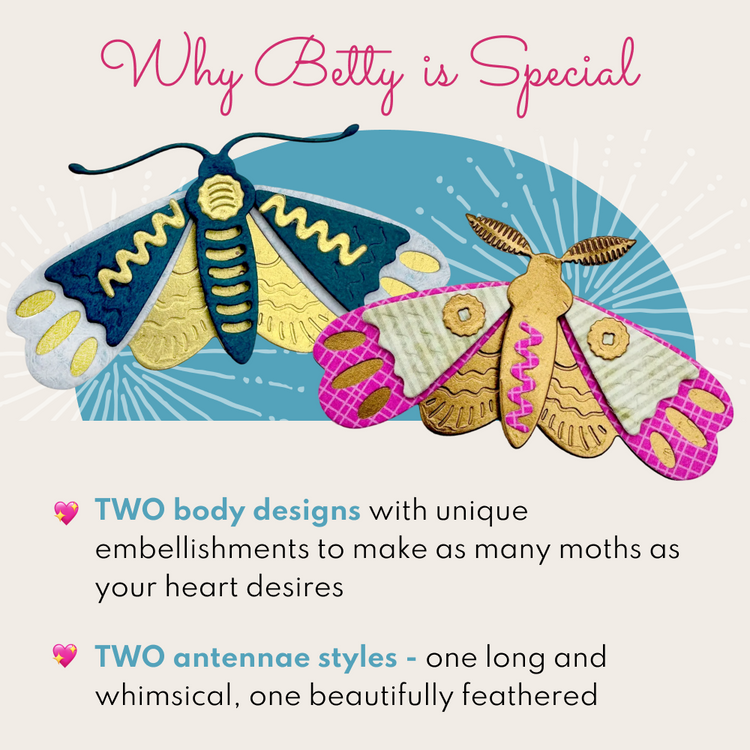 Make a Moth Die Set - Betty – Emily Moore Designs